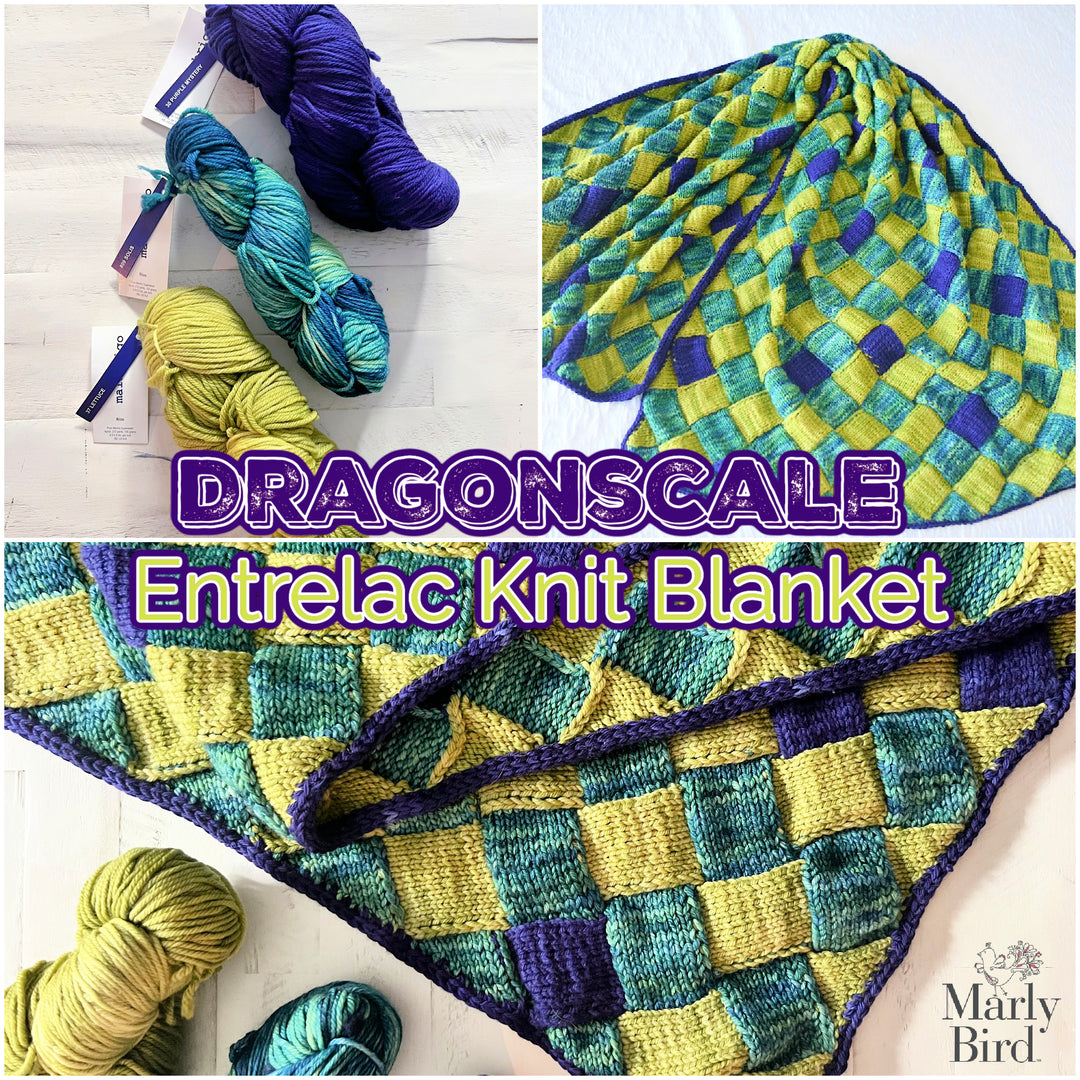 Dragonscale Entrelac Knit Blanket Pattern | Textured Modular Knitting ...