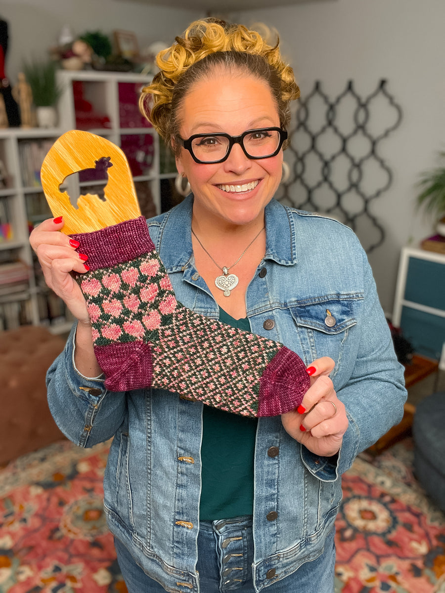 Heartstrings Stranded Knit Sock Pattern | DK Weight Colorwork Socks ...