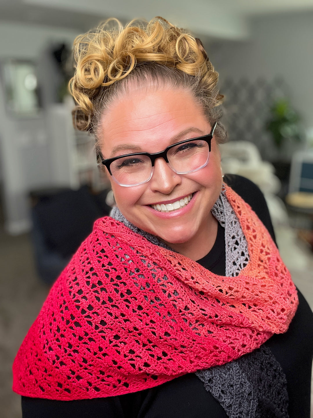 Stonington Crochet Gradient Bias Shawl Pattern- Fun Project for ...