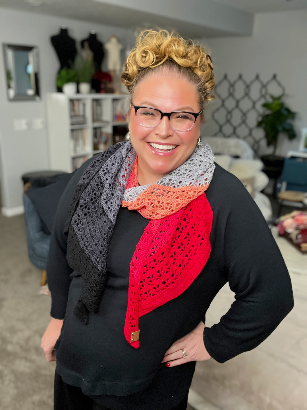 Stonington Crochet Gradient Bias Shawl Pattern- Fun Project for ...