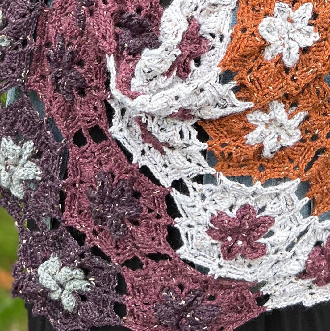 Cute & Cozy Crochet Shawl Pattern - The Pelargonium Motif | Marly Bird ...